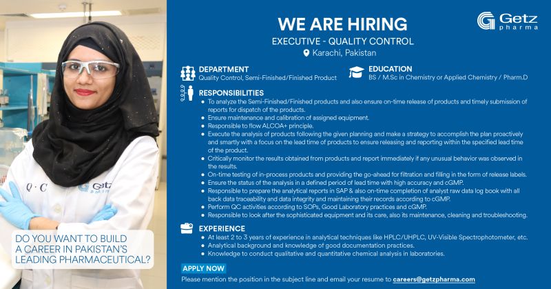 Quality Control - Pakistan Careers pakcareers.pk